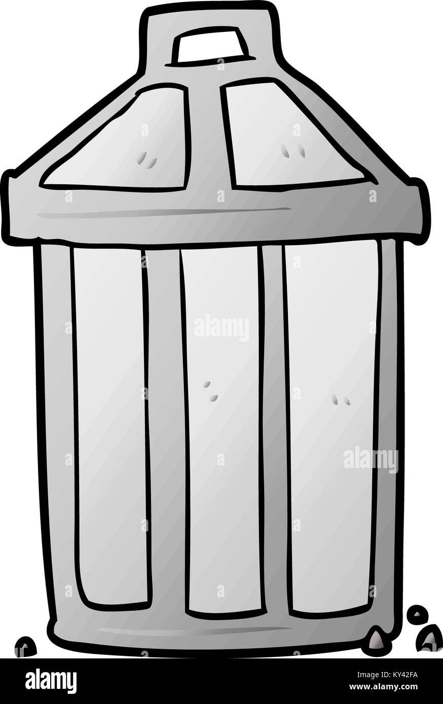 cartoon old metal garbage can Stock Vector Image & Art - Alamy
