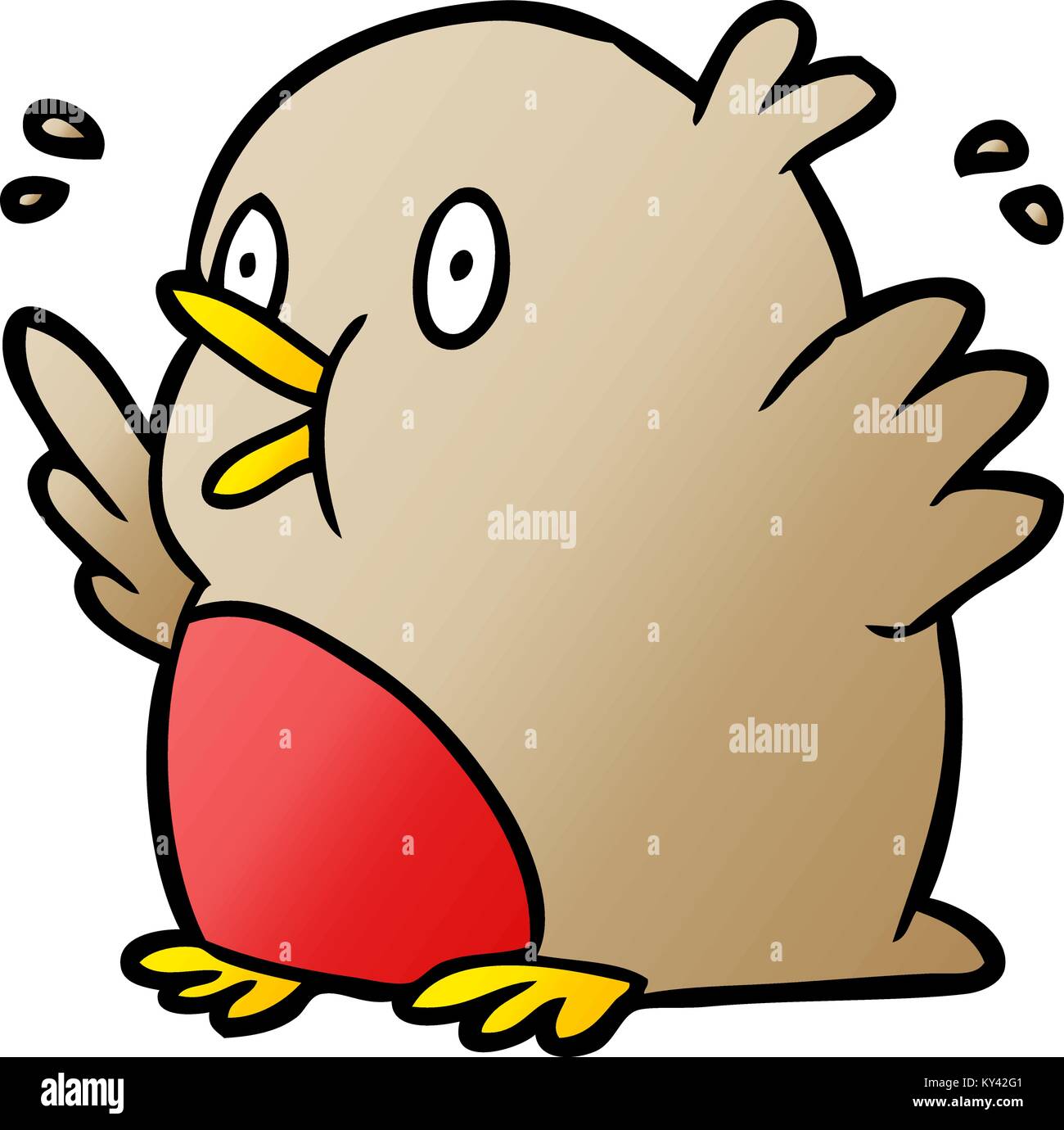 Excited robin Stock Vector Images - Alamy