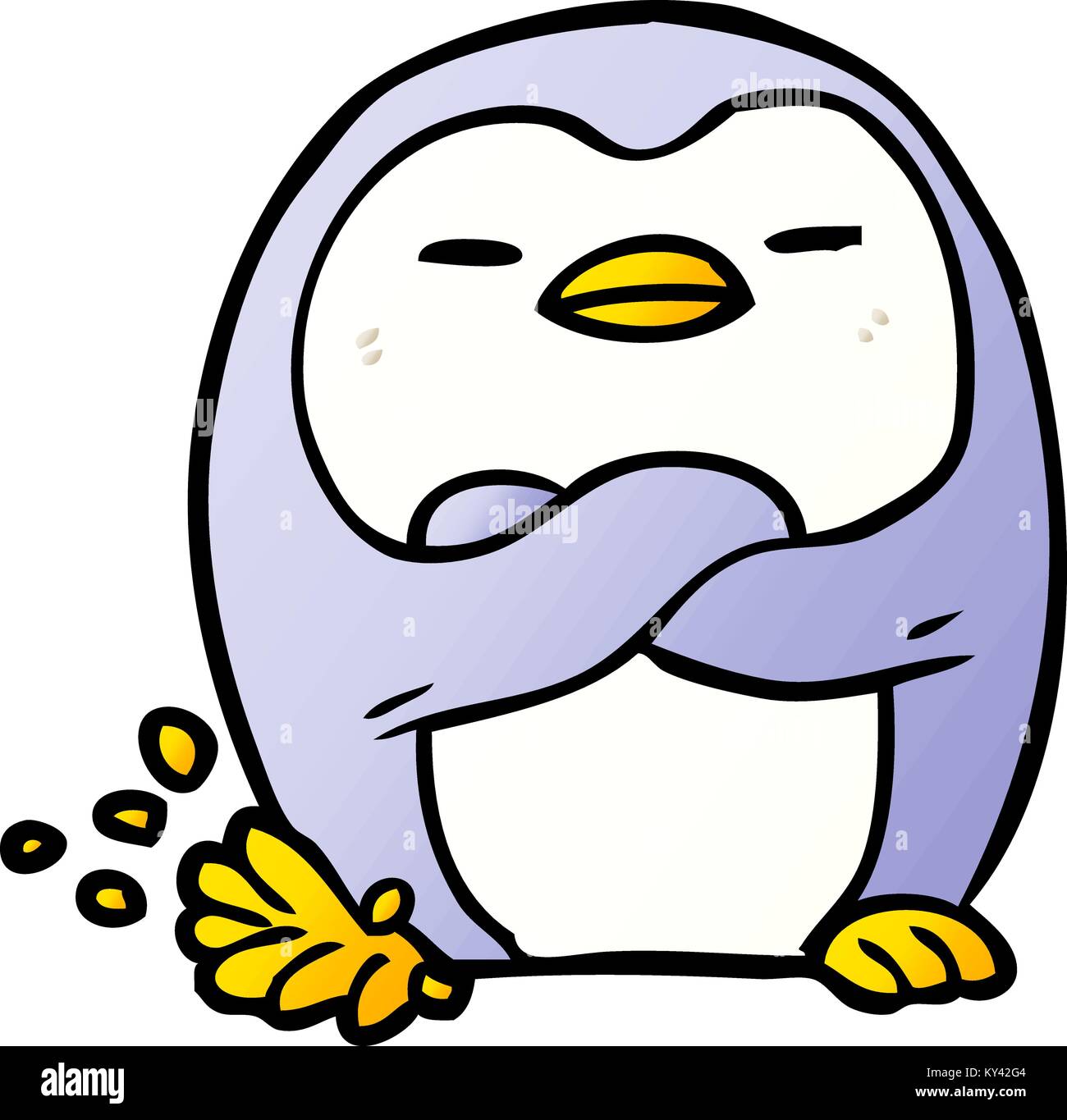 cartoon penguin tapping foot Stock Vector Image & Art - Alamy