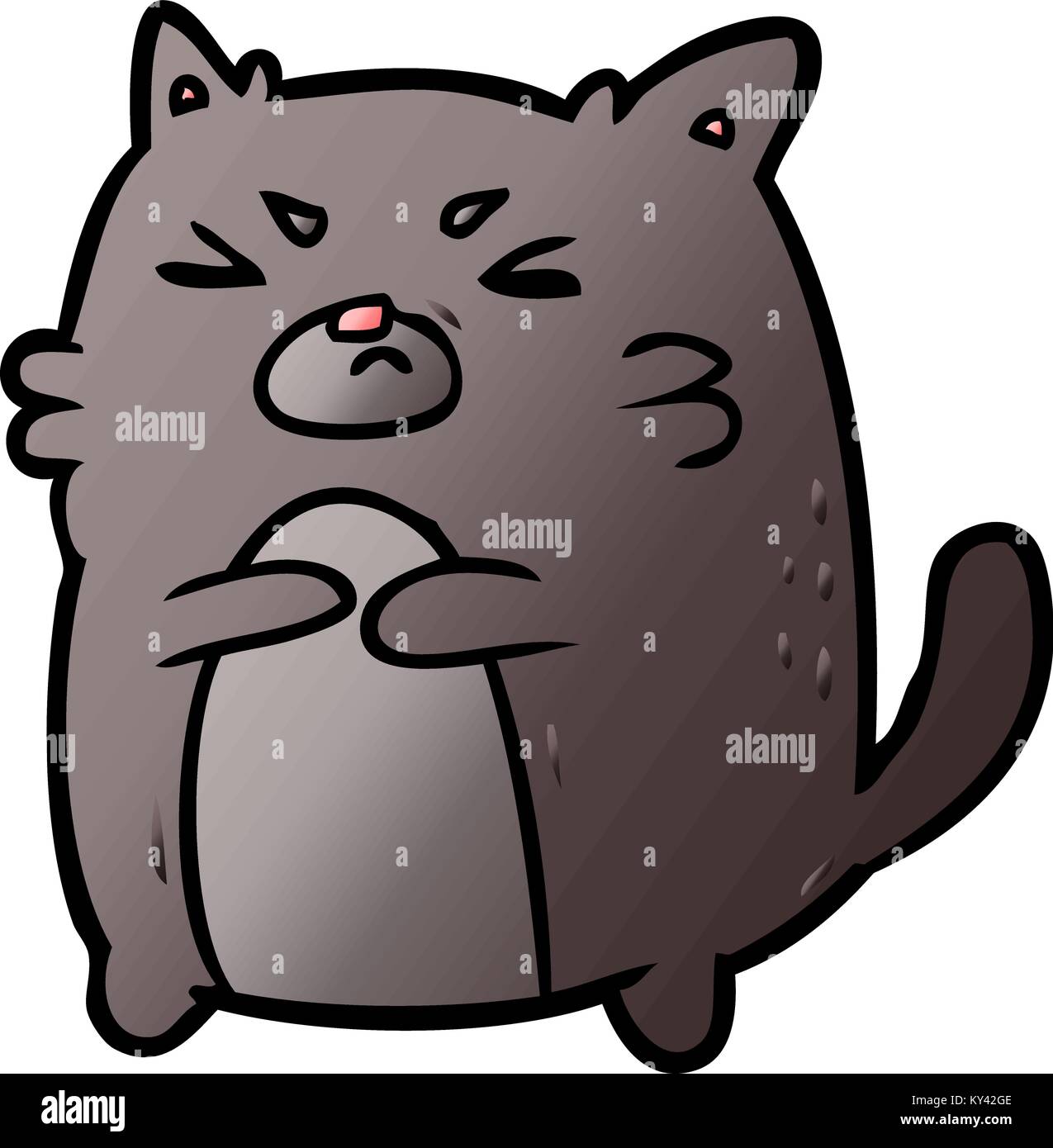 cartoon angry cat Stock Vector Image & Art - Alamy