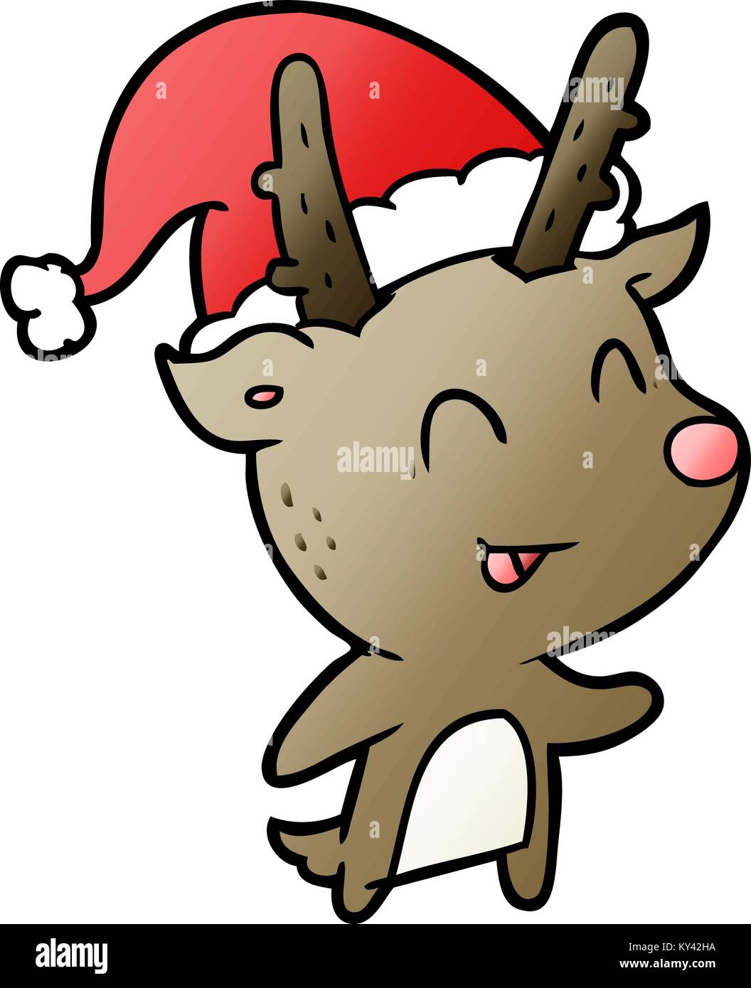 cartoon christmas reindeer Stock Vector Image & Art - Alamy