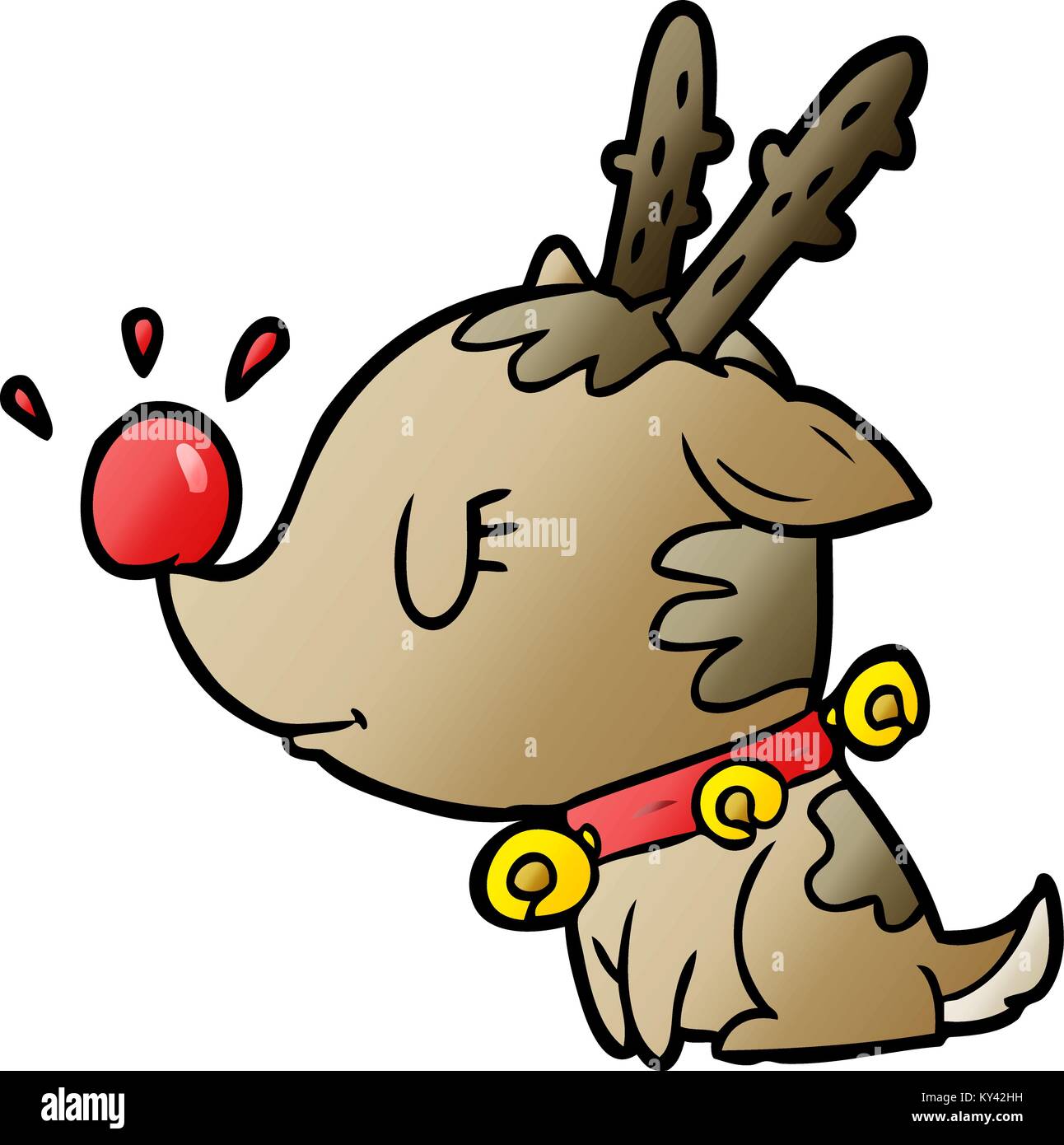 cartoon christmas reindeer Stock Vector Image & Art - Alamy