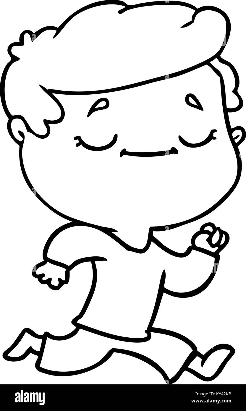 cartoon peaceful man running Stock Vector Image & Art - Alamy
