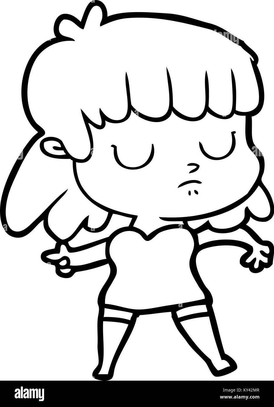 cartoon indifferent woman Stock Vector Image & Art - Alamy