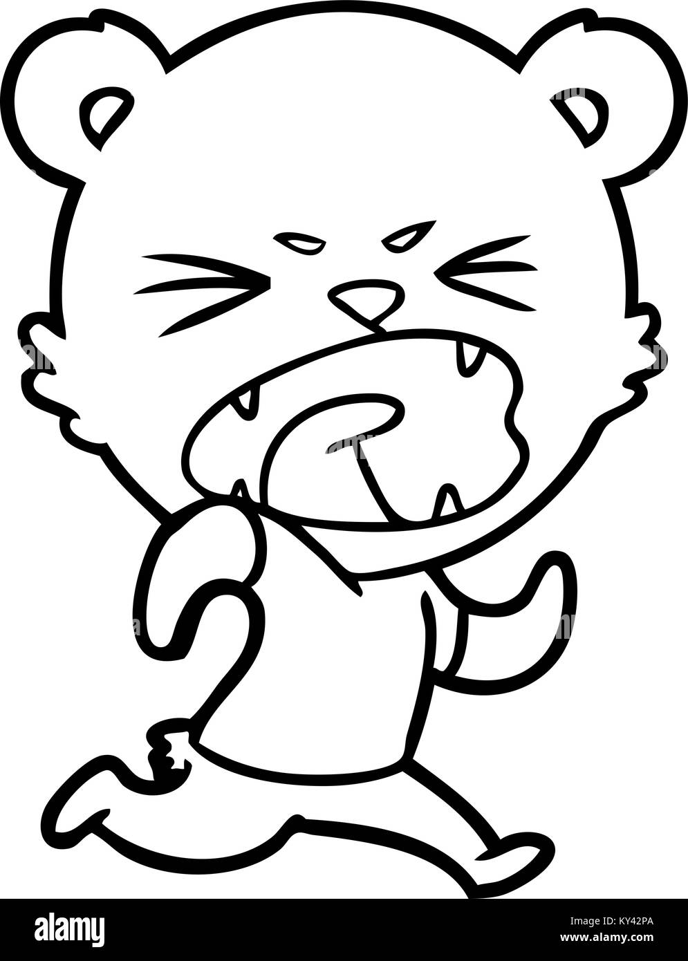angry cartoon bear running Stock Vector Image & Art - Alamy