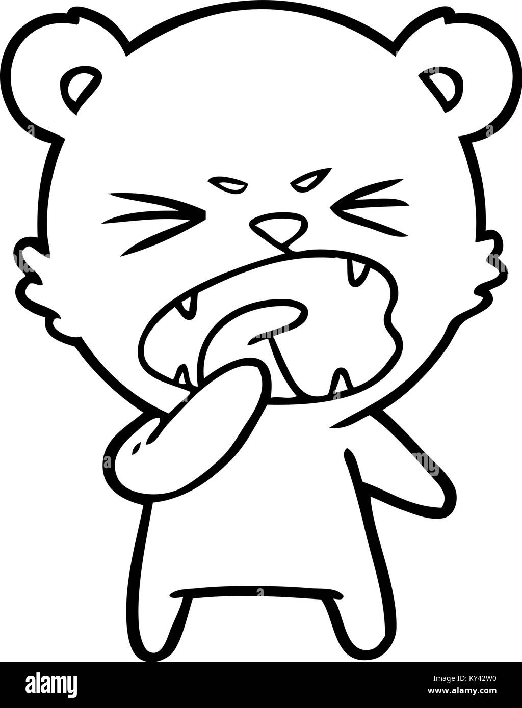angry cartoon bear shouting Stock Vector Image & Art - Alamy