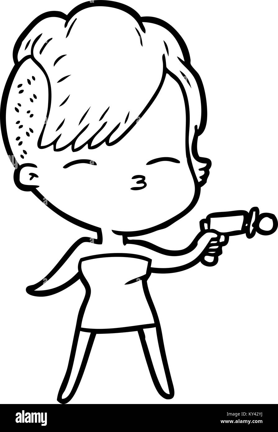 Woman pointing gun Black and White Stock Photos & Images - Alamy