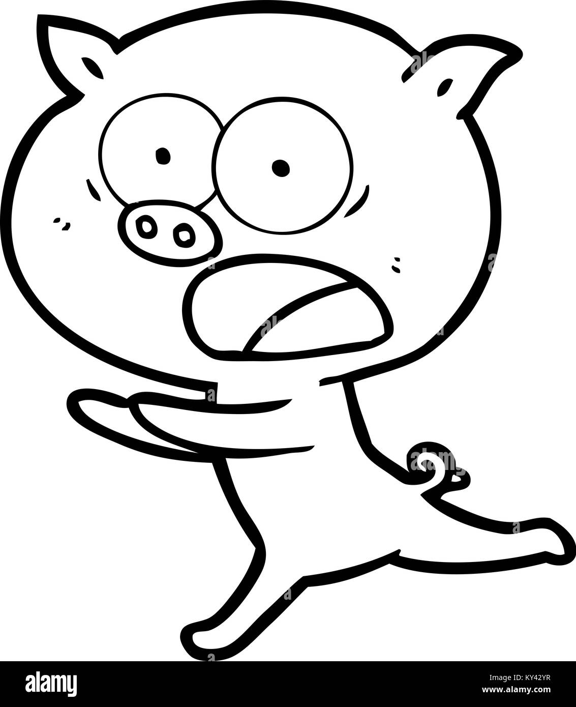 cartoon pig running Stock Vector Image & Art - Alamy