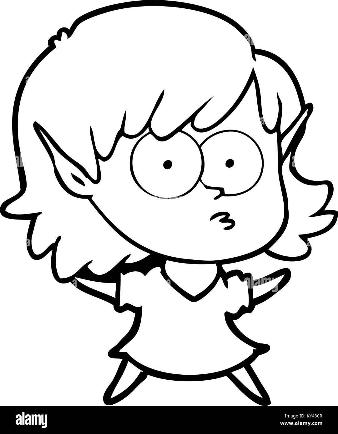 Cartoon staring woman Black and White Stock Photos & Images - Alamy