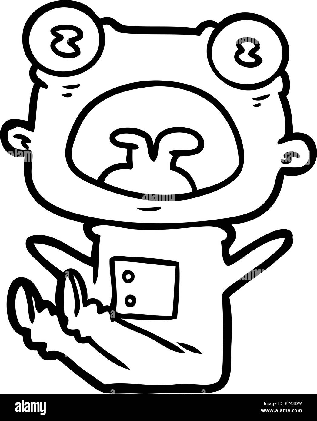 cartoon weird alien shouting Stock Vector Image & Art - Alamy