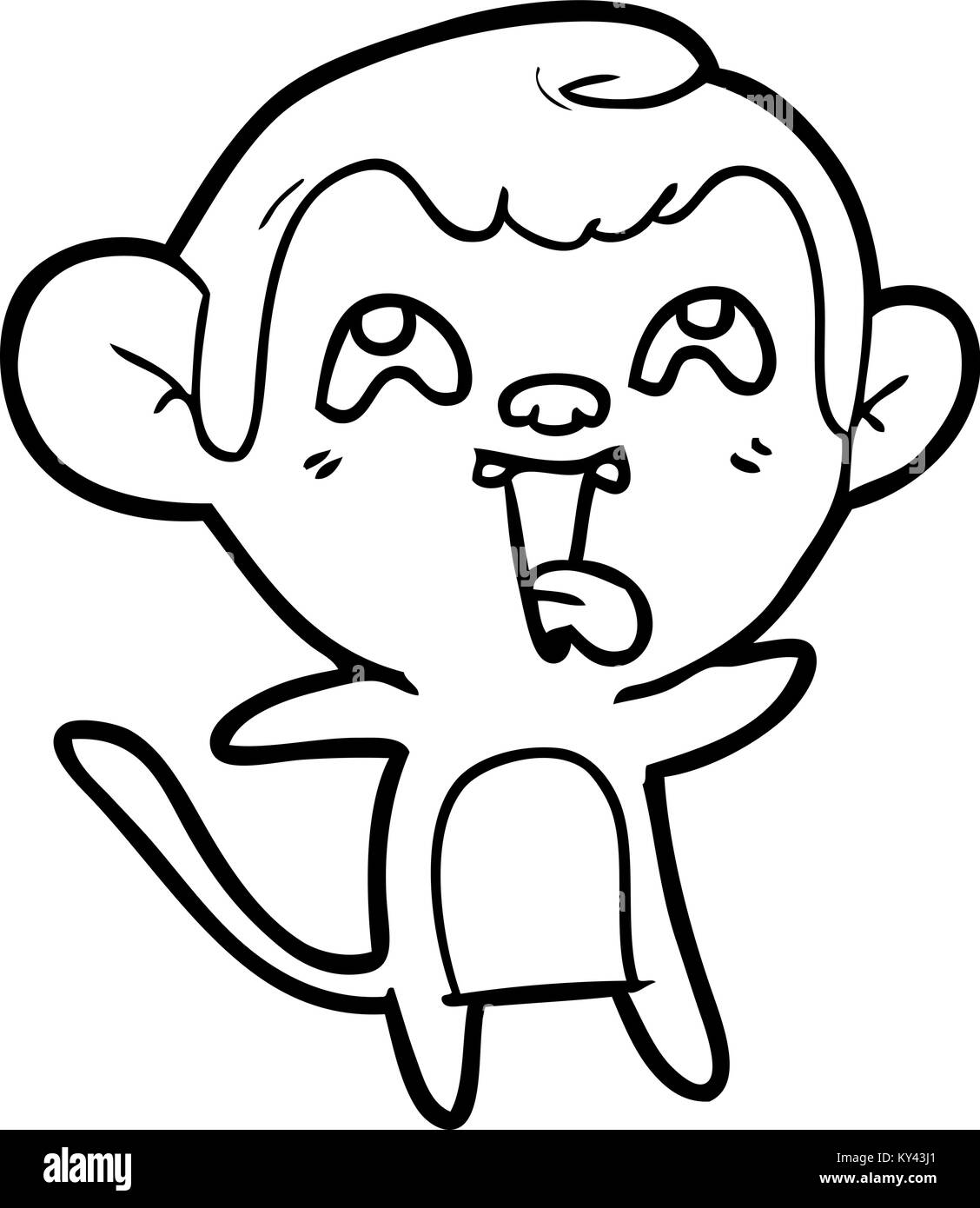 crazy cartoon monkey Stock Vector Image & Art - Alamy