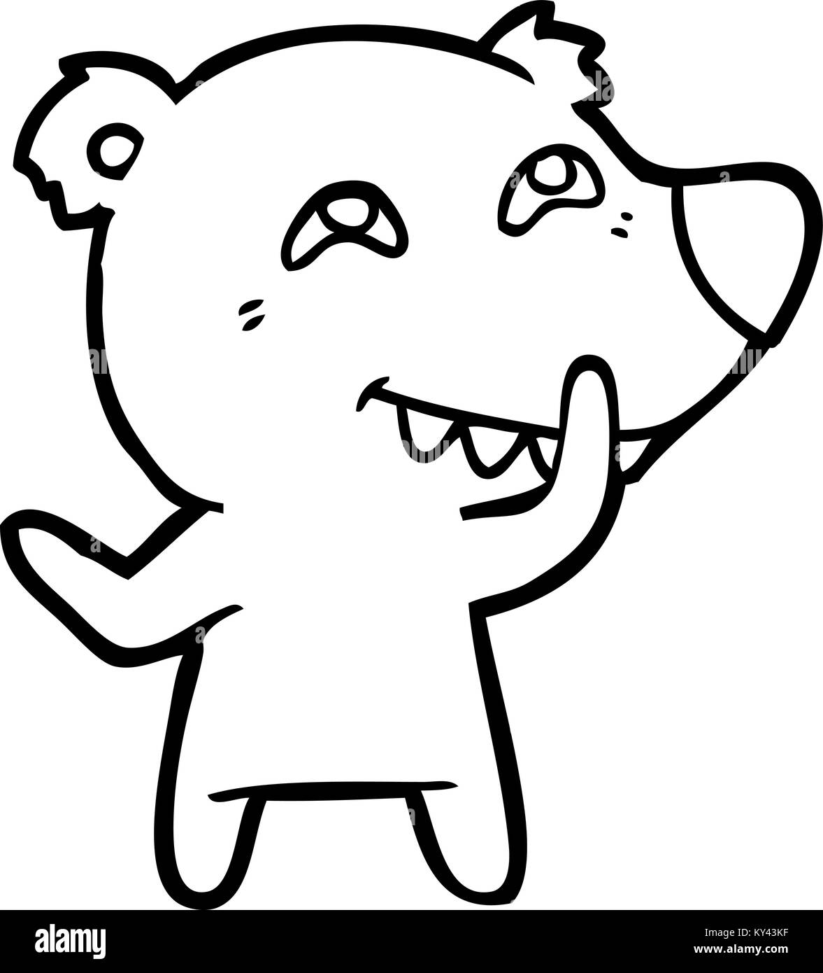 cartoon bear showing teeth Stock Vector Image & Art - Alamy