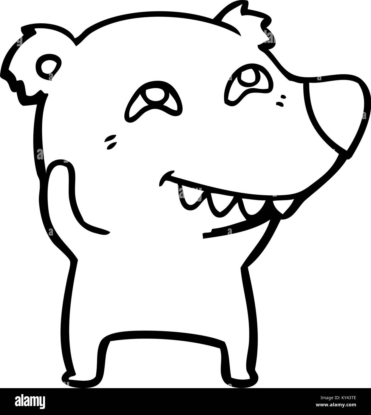 cartoon bear showing teeth Stock Vector Image & Art - Alamy
