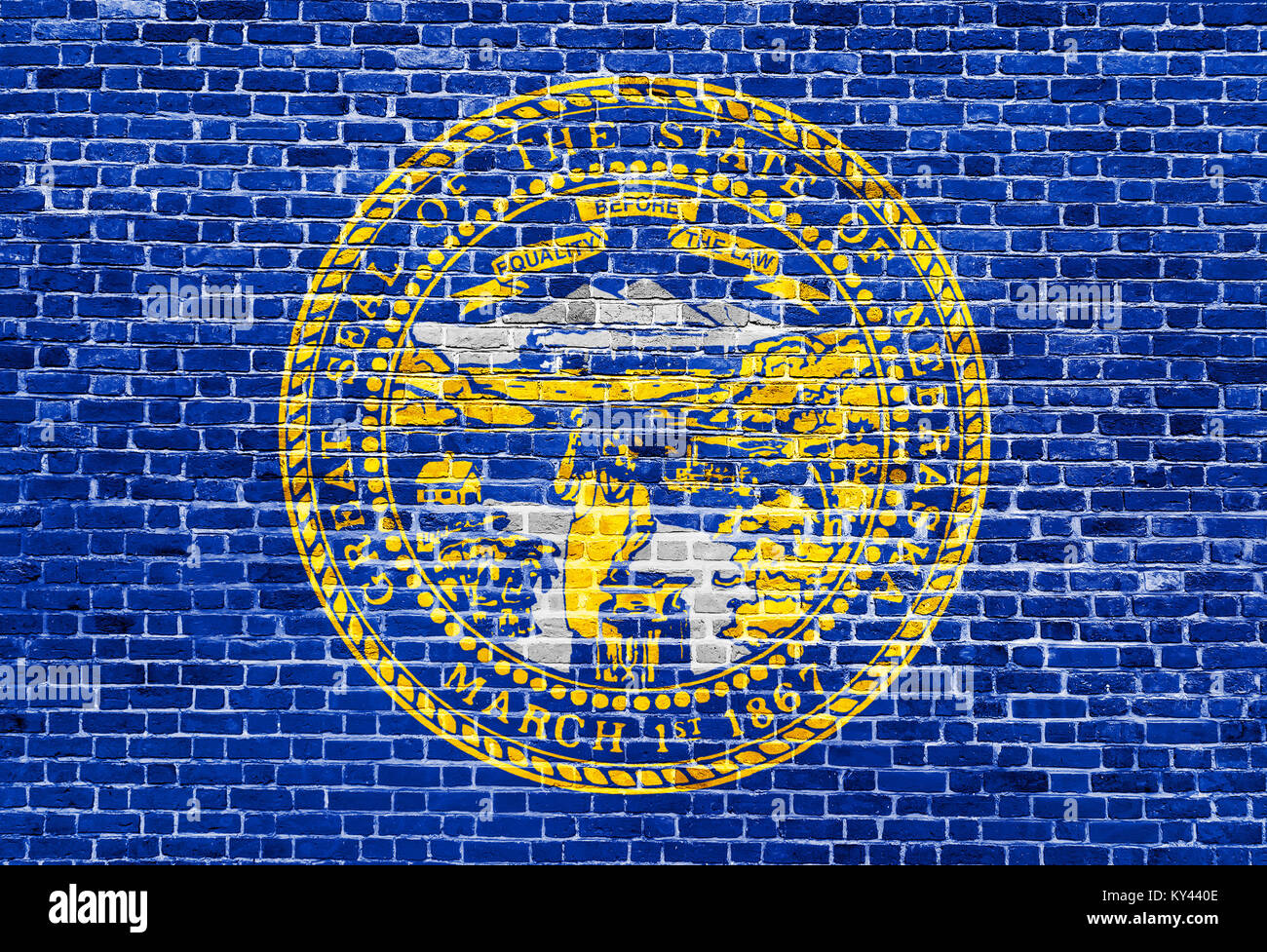 Nebraska flag on white hi-res stock photography and images - Alamy