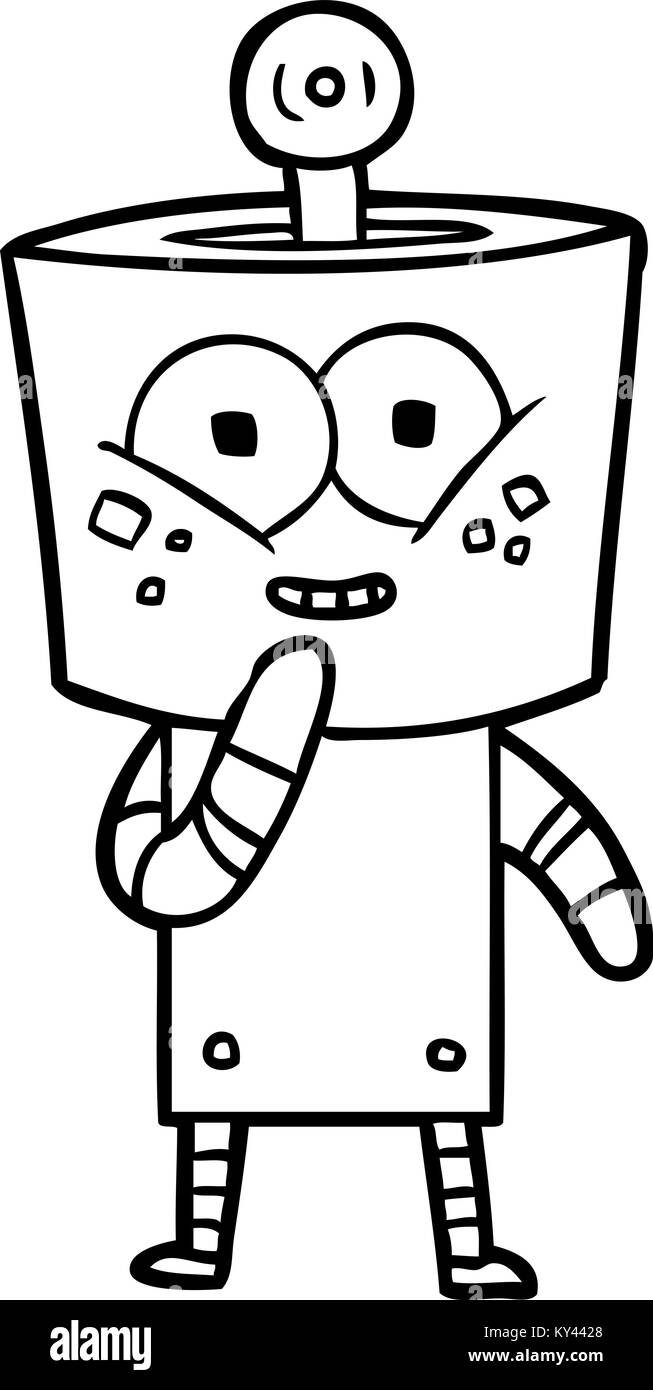 happy cartoon robot giggling Stock Vector Image & Art - Alamy
