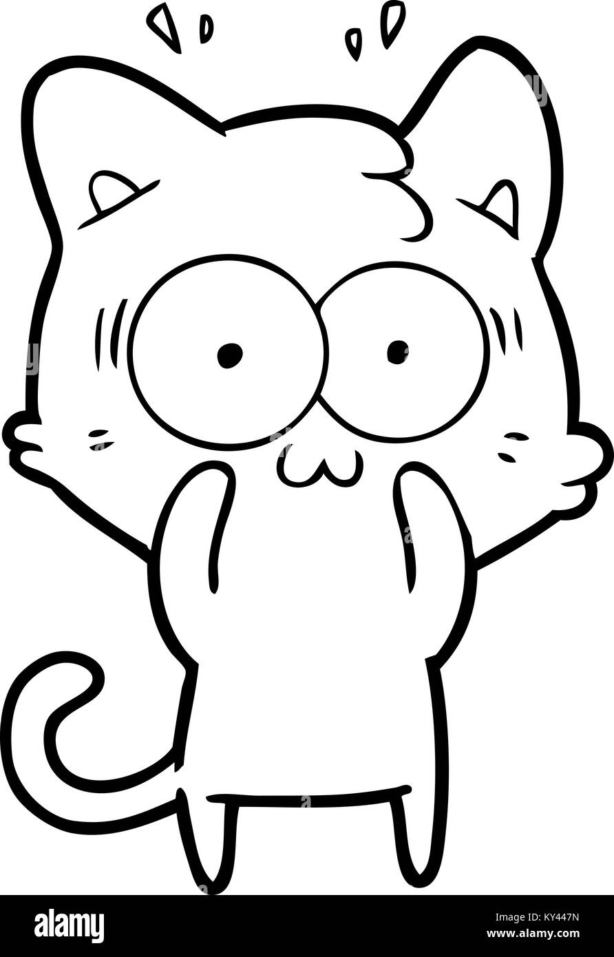 cartoon surprised cat Stock Vector Image & Art - Alamy