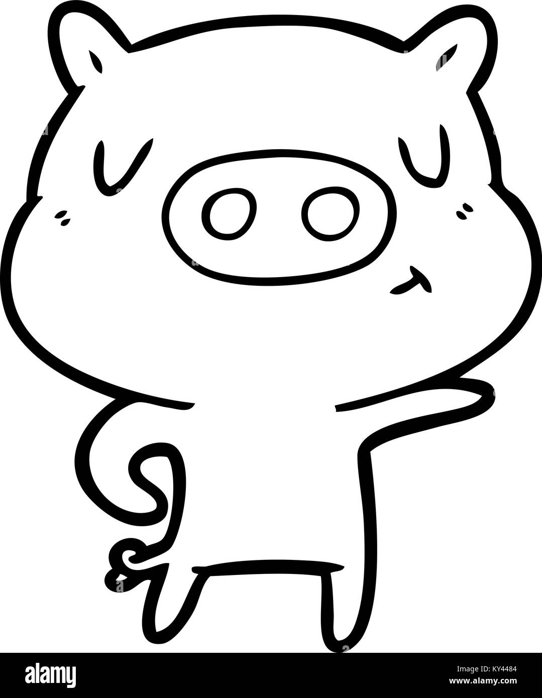 cartoon pig pointing Stock Vector Image & Art - Alamy