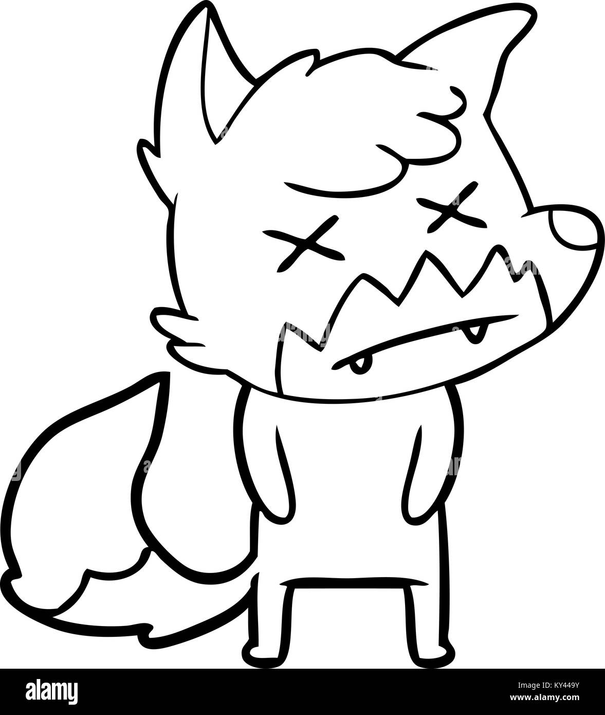 cartoon dead fox Stock Vector Image & Art - Alamy