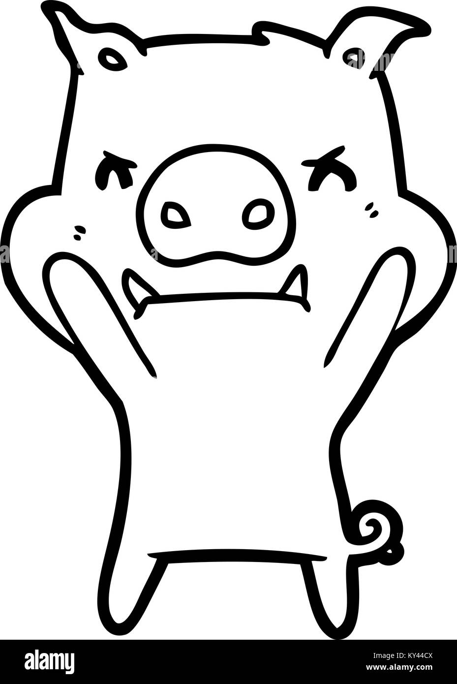 angry cartoon pig Stock Vector Image & Art - Alamy