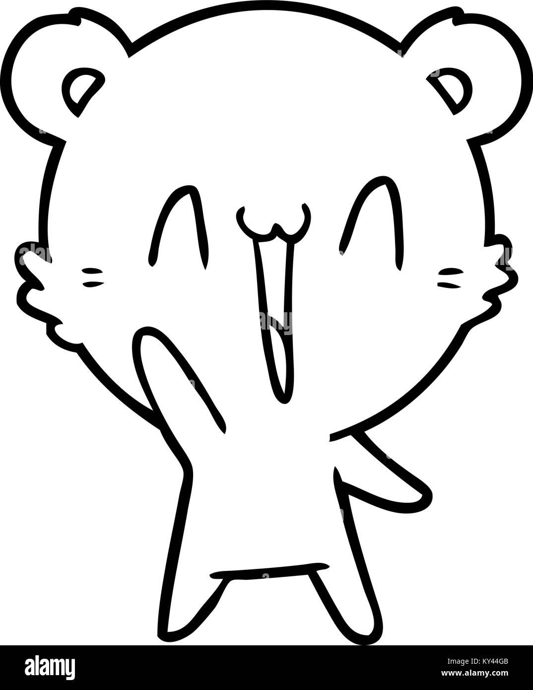happy bear cartoon Stock Vector Image & Art - Alamy