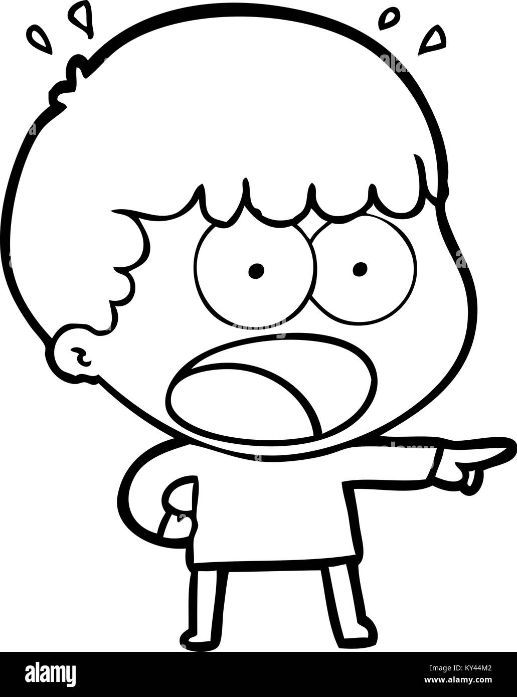 cartoon shocked man pointing Stock Vector Image & Art - Alamy