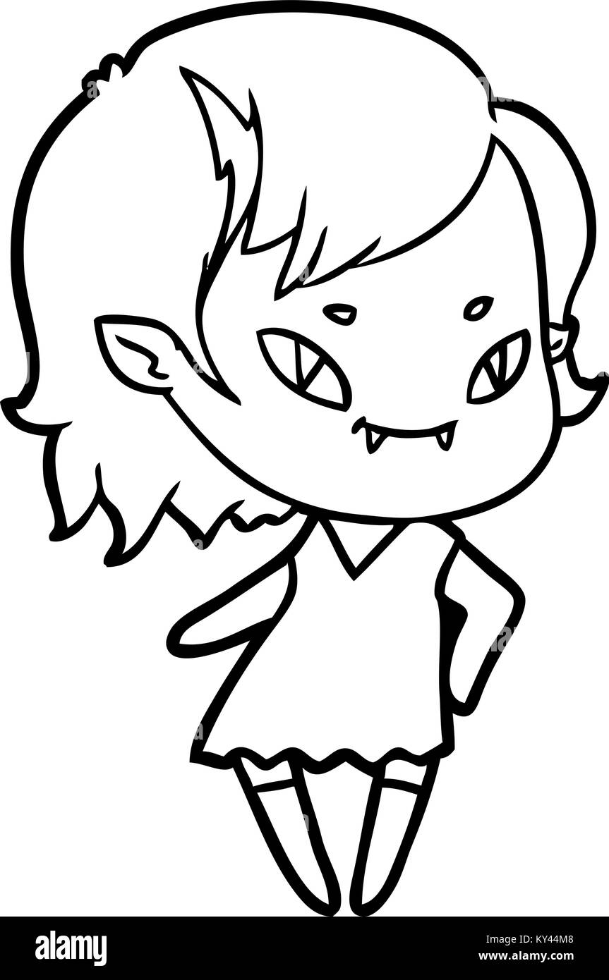 cartoon cool vampire girl Stock Vector Image & Art - Alamy