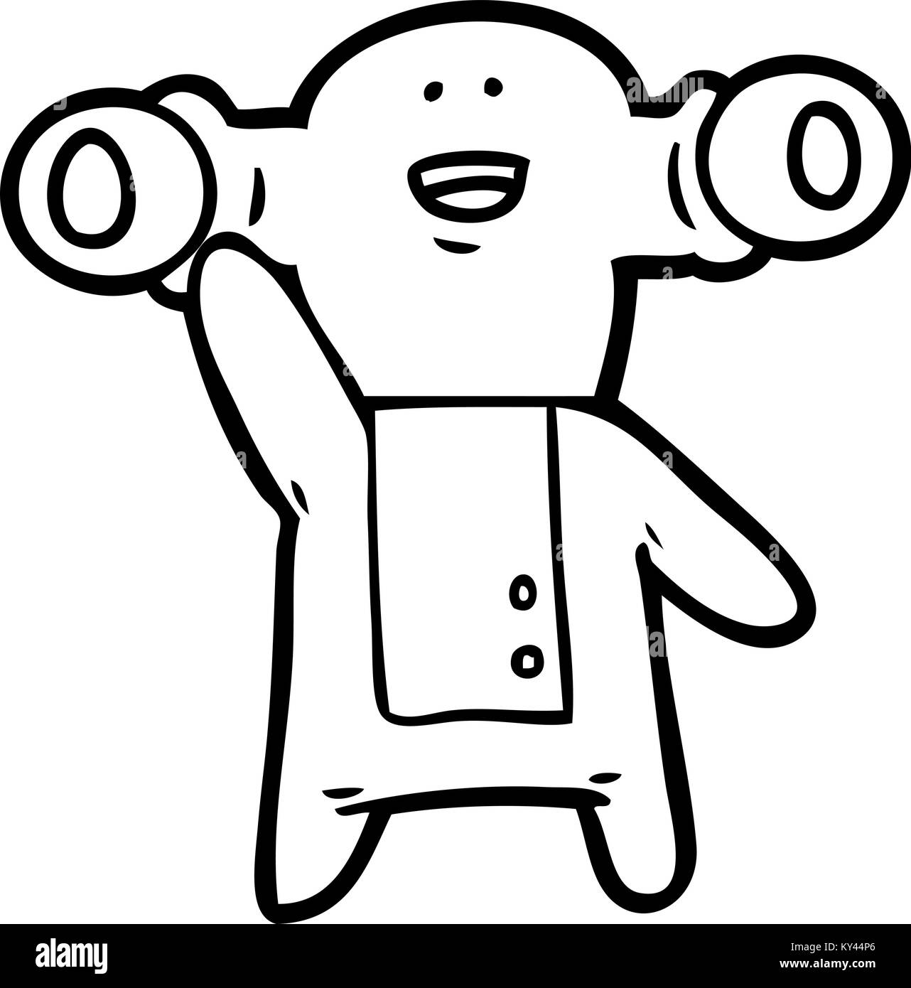 friendly cartoon alien waving Stock Vector Image & Art - Alamy