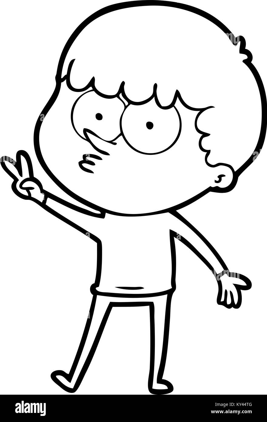 Boy dancing cartoon illustration Black and White Stock Photos & Images ...