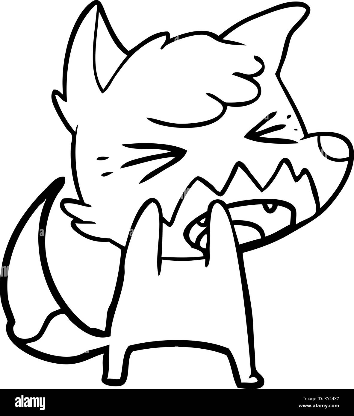 angry cartoon fox Stock Vector Image & Art - Alamy