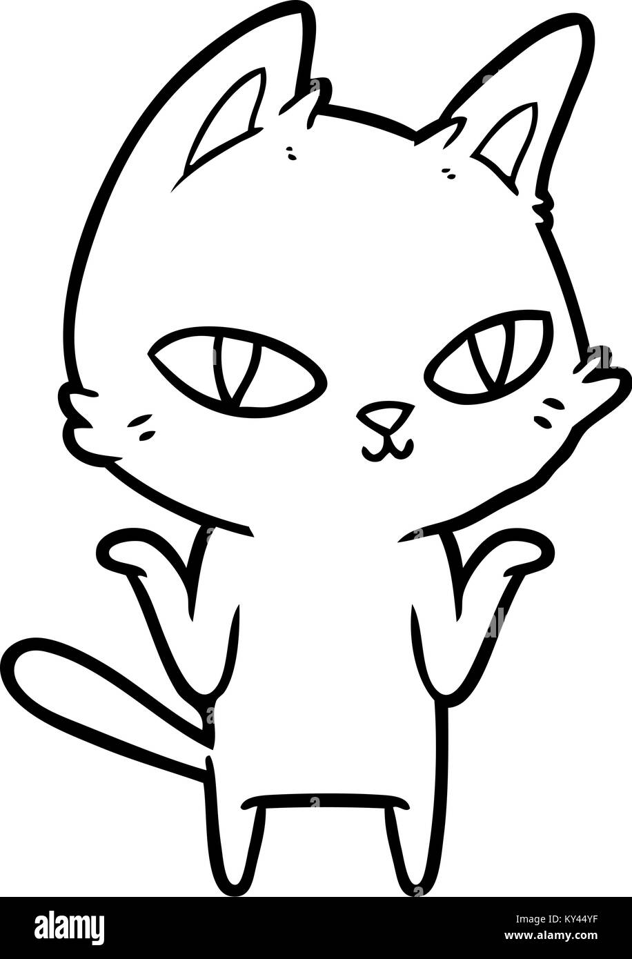 cartoon cat staring Stock Vector Image & Art - Alamy