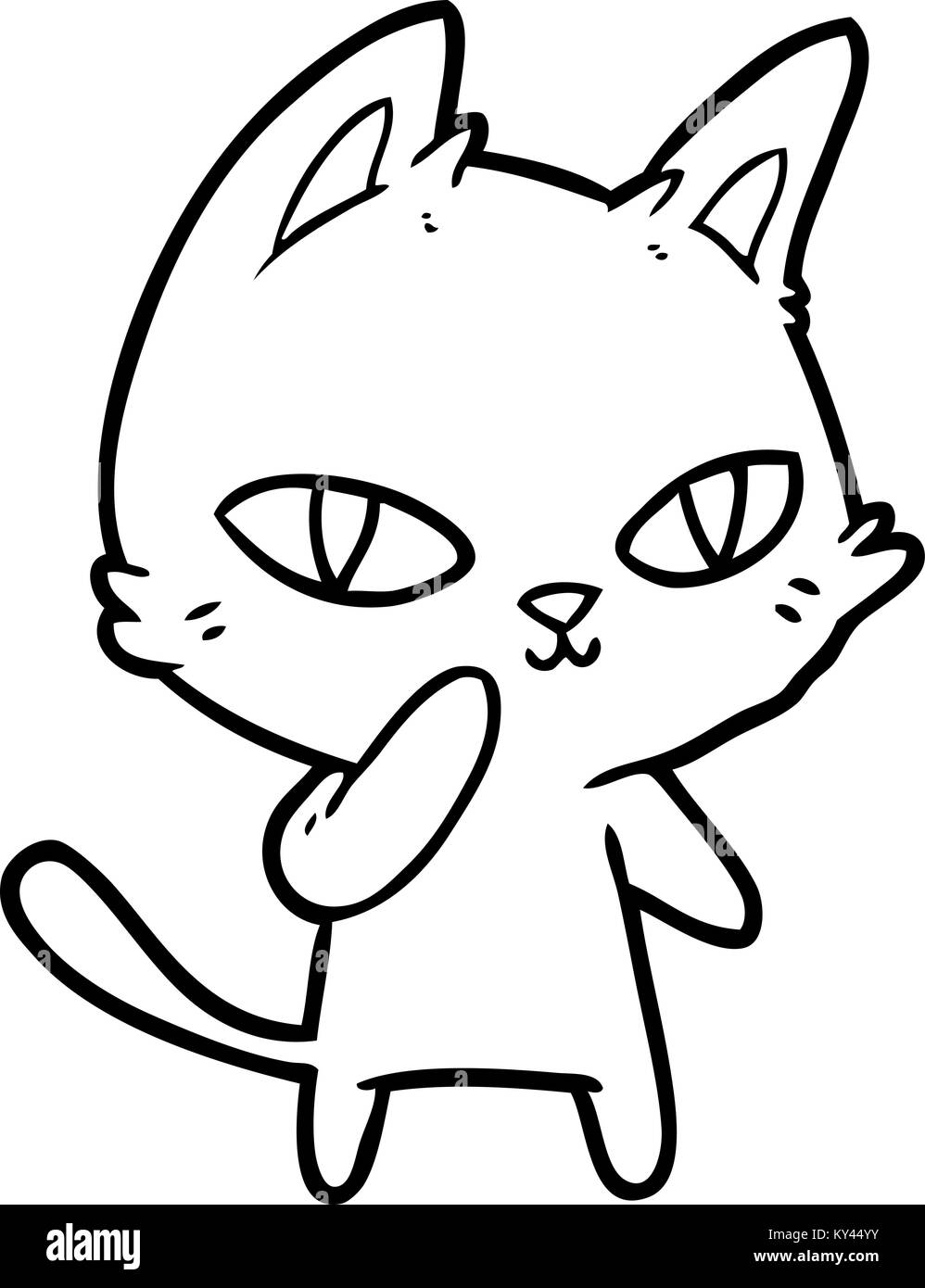 cartoon cat staring Stock Vector Image & Art - Alamy