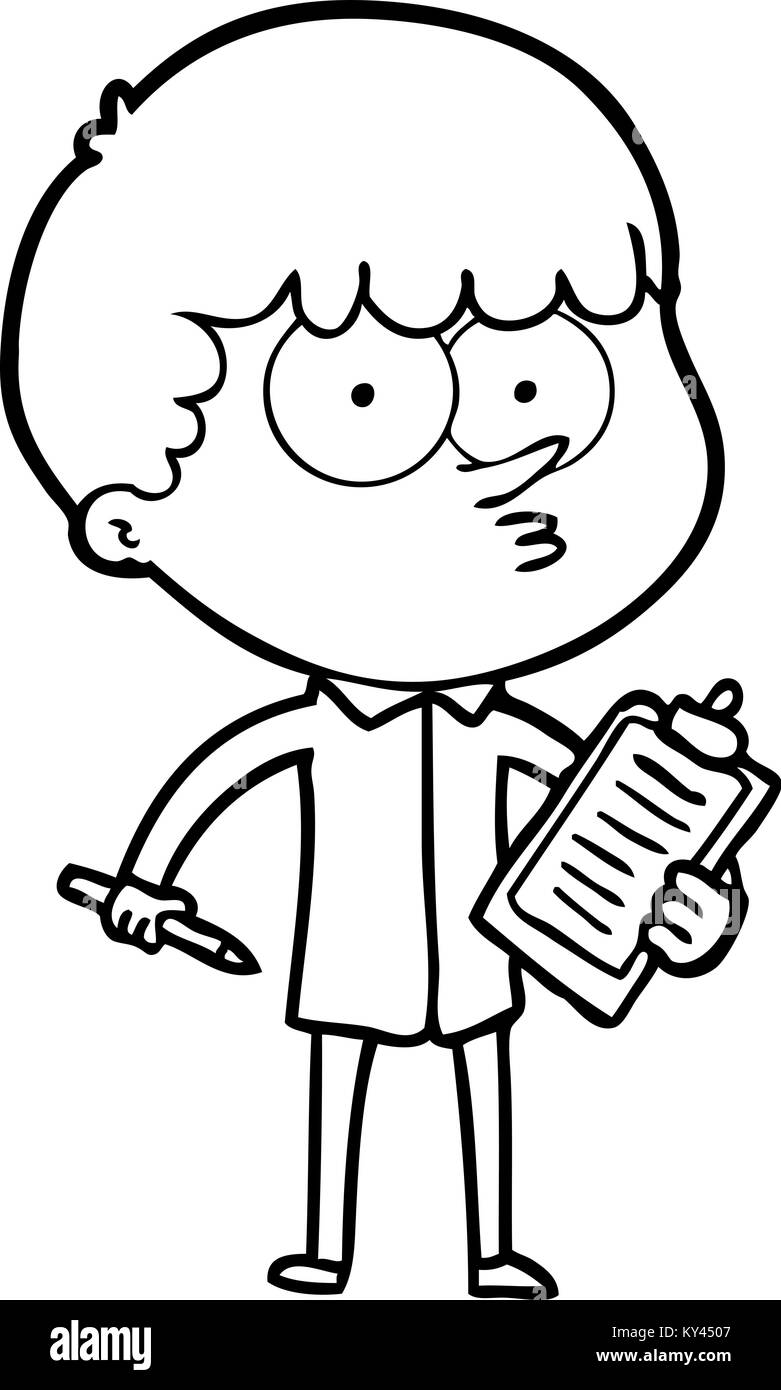 Student taking notes doodle Stock Vector Images - Alamy