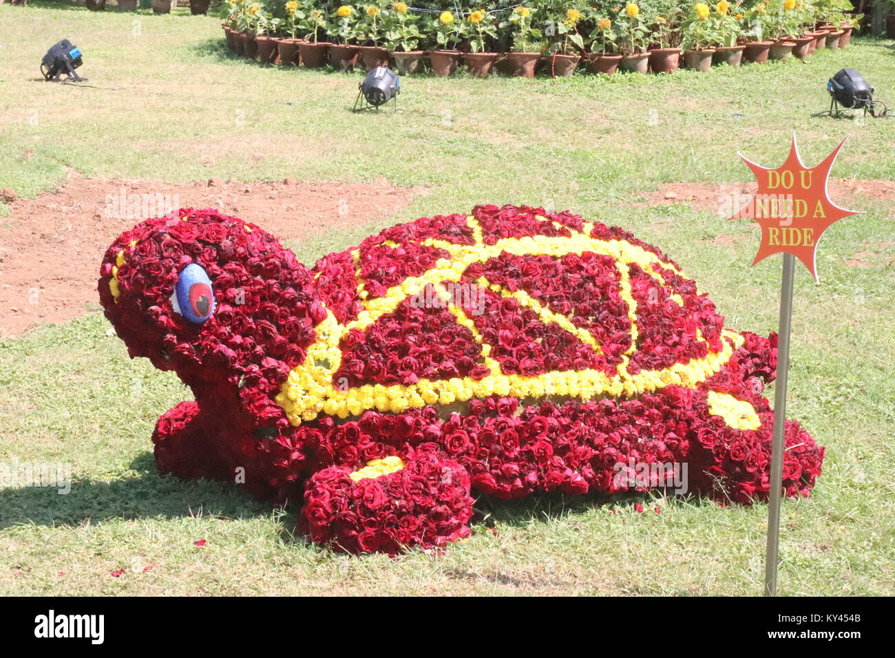 Mysore palace and flower garden hi-res stock photography and images - Alamy