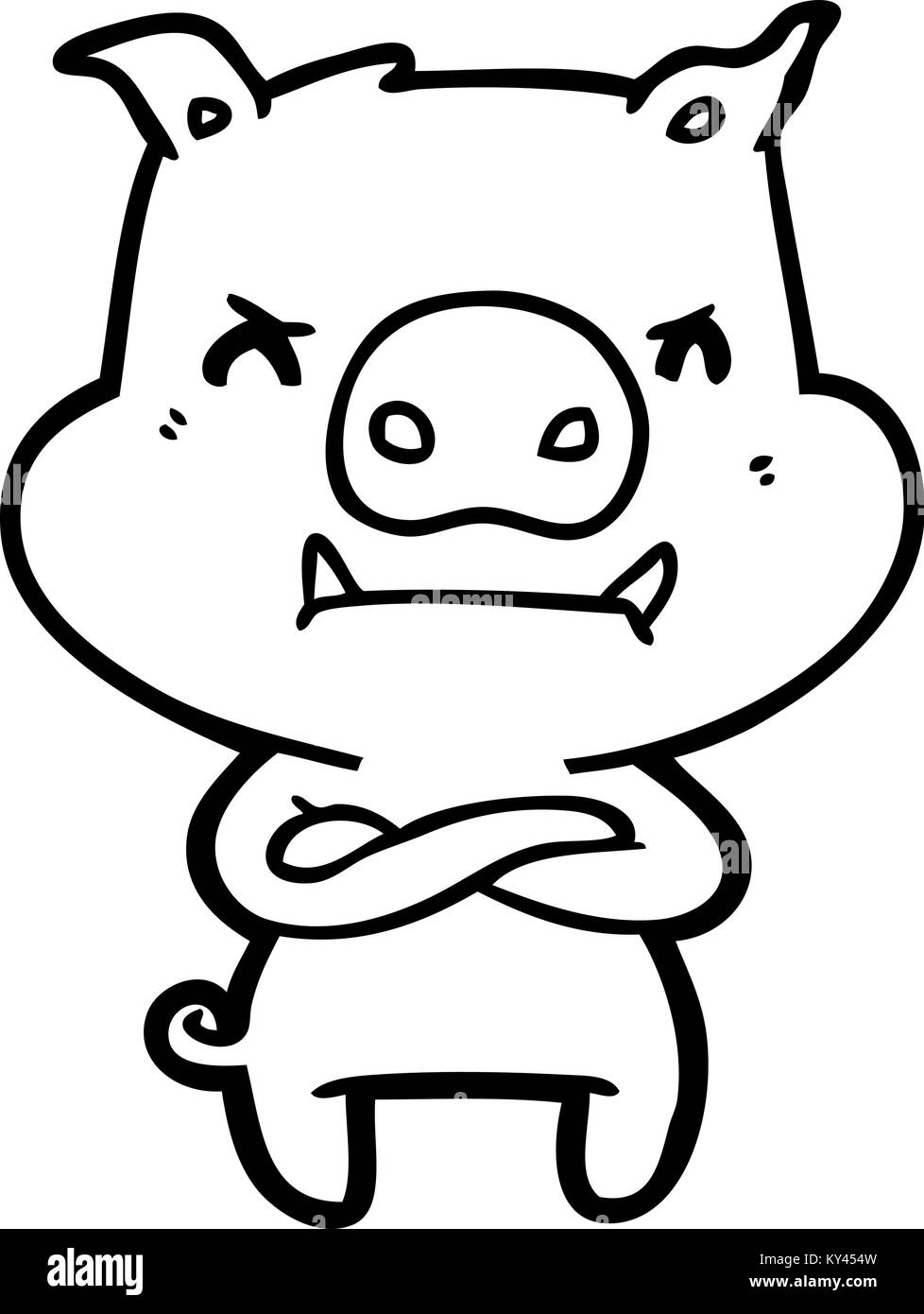 angry cartoon pig Stock Vector Image & Art - Alamy