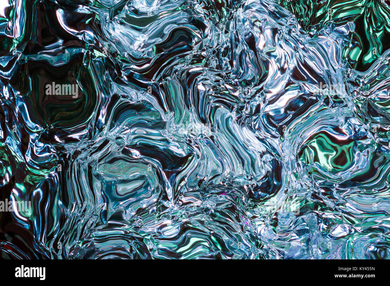 Shiny silver abstract background. Vivid wavy texture resembles surface ...