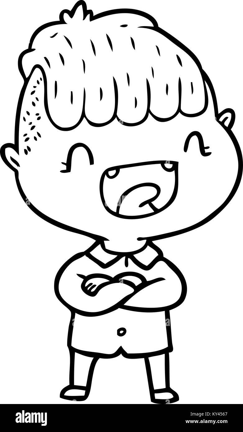 cartoon happy boy laughing Stock Vector Image & Art - Alamy