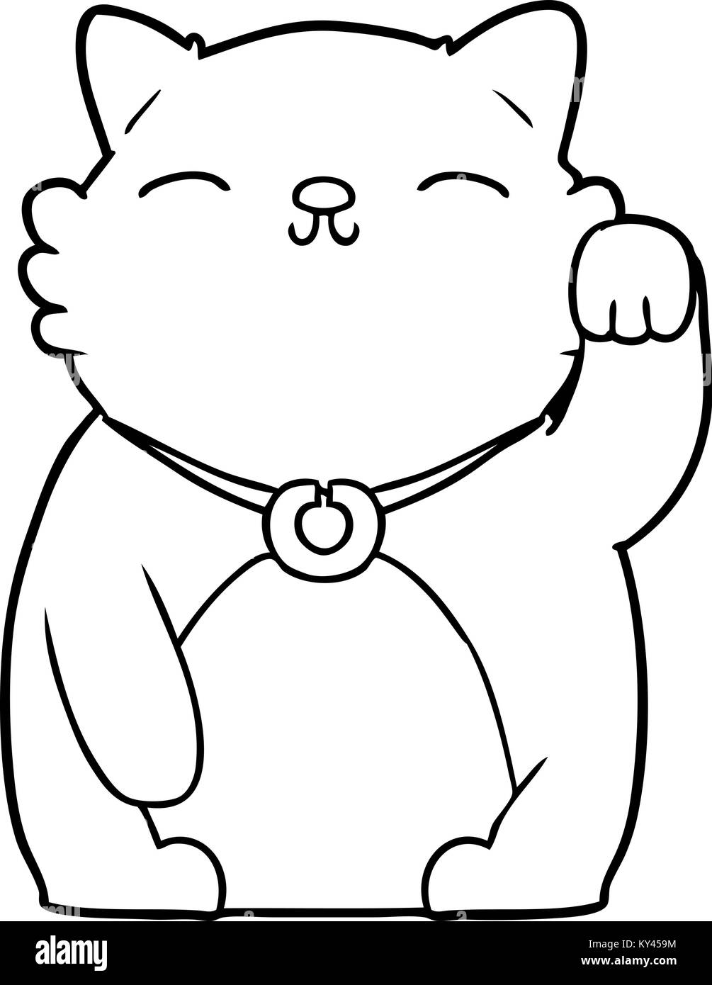 cartoon cat waving Stock Vector Image & Art - Alamy