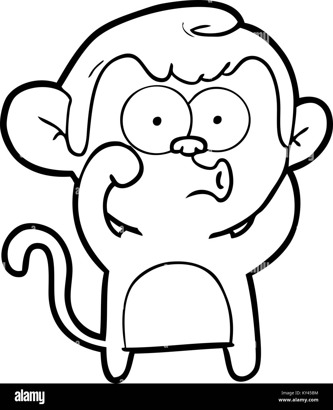 cartoon hooting monkey Stock Vector Image & Art - Alamy
