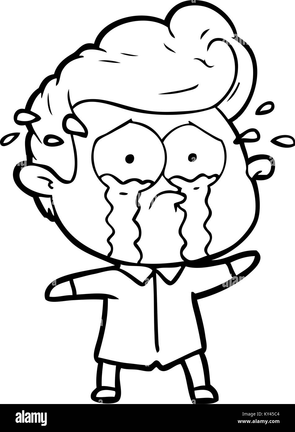cartoon crying man Stock Vector Image & Art - Alamy