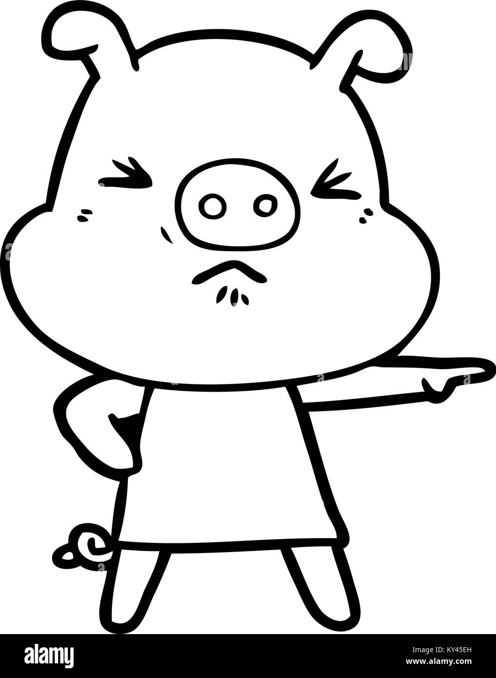 cartoon angry pig Stock Vector Image & Art - Alamy