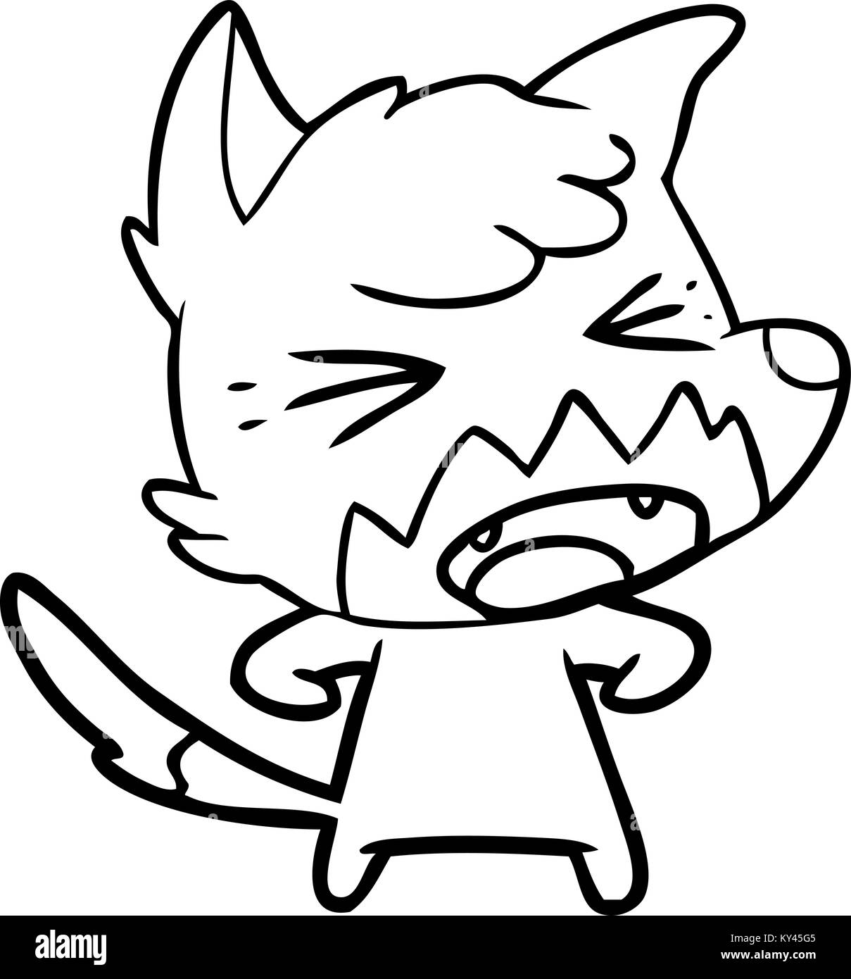 angry cartoon fox Stock Vector Image & Art - Alamy