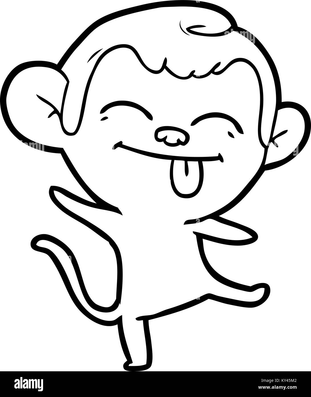 funny cartoon monkey dancing Stock Vector Image & Art - Alamy