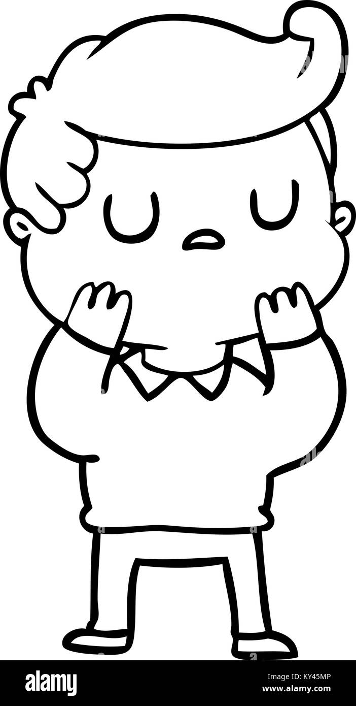 cartoon aloof man considering Stock Vector Image & Art - Alamy