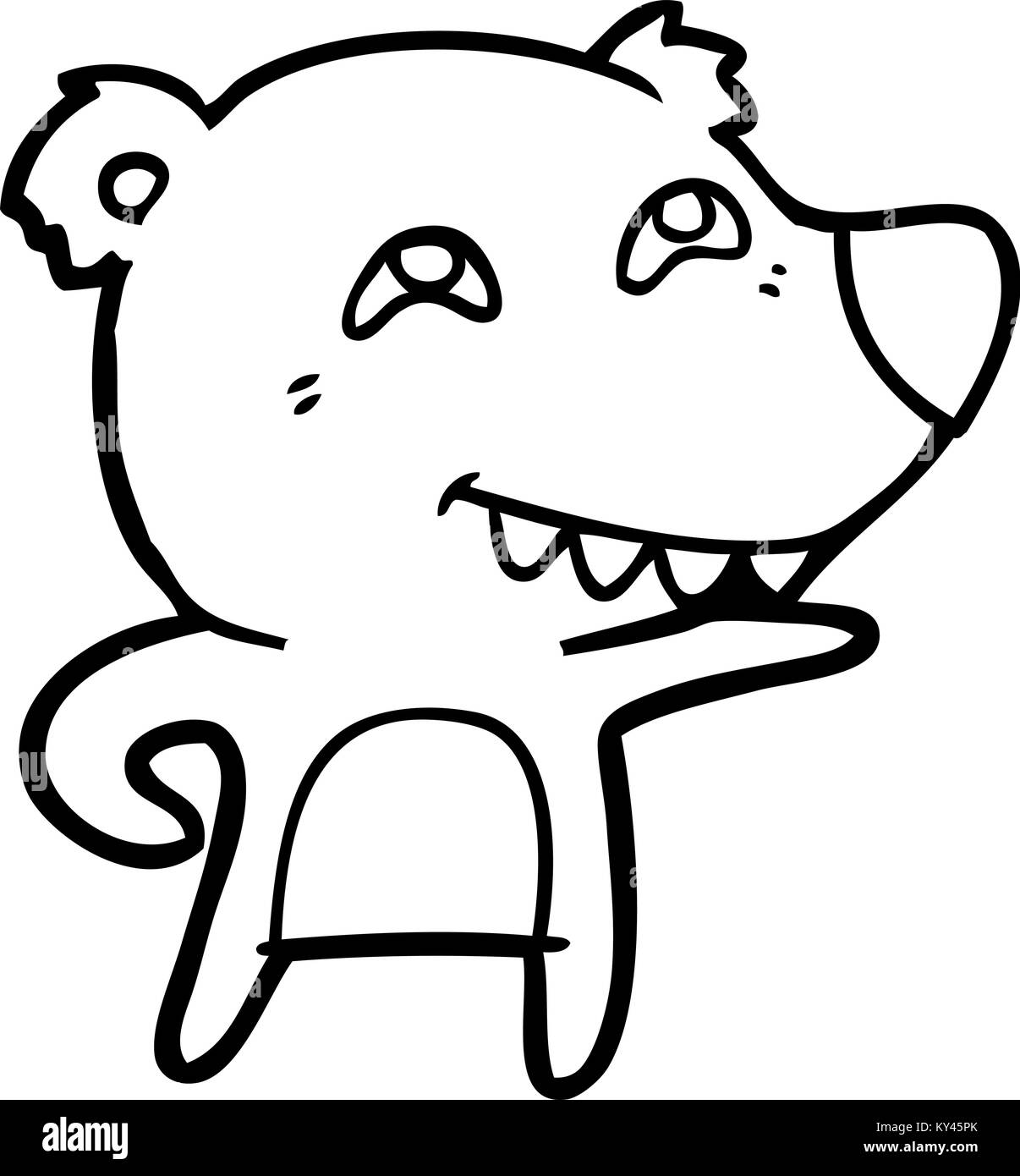 cartoon bear showing teeth Stock Vector Image & Art - Alamy