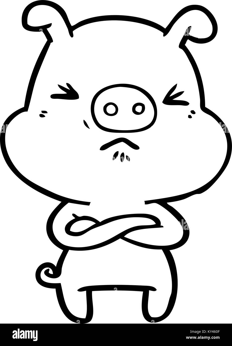 cartoon angry pig Stock Vector Image & Art - Alamy