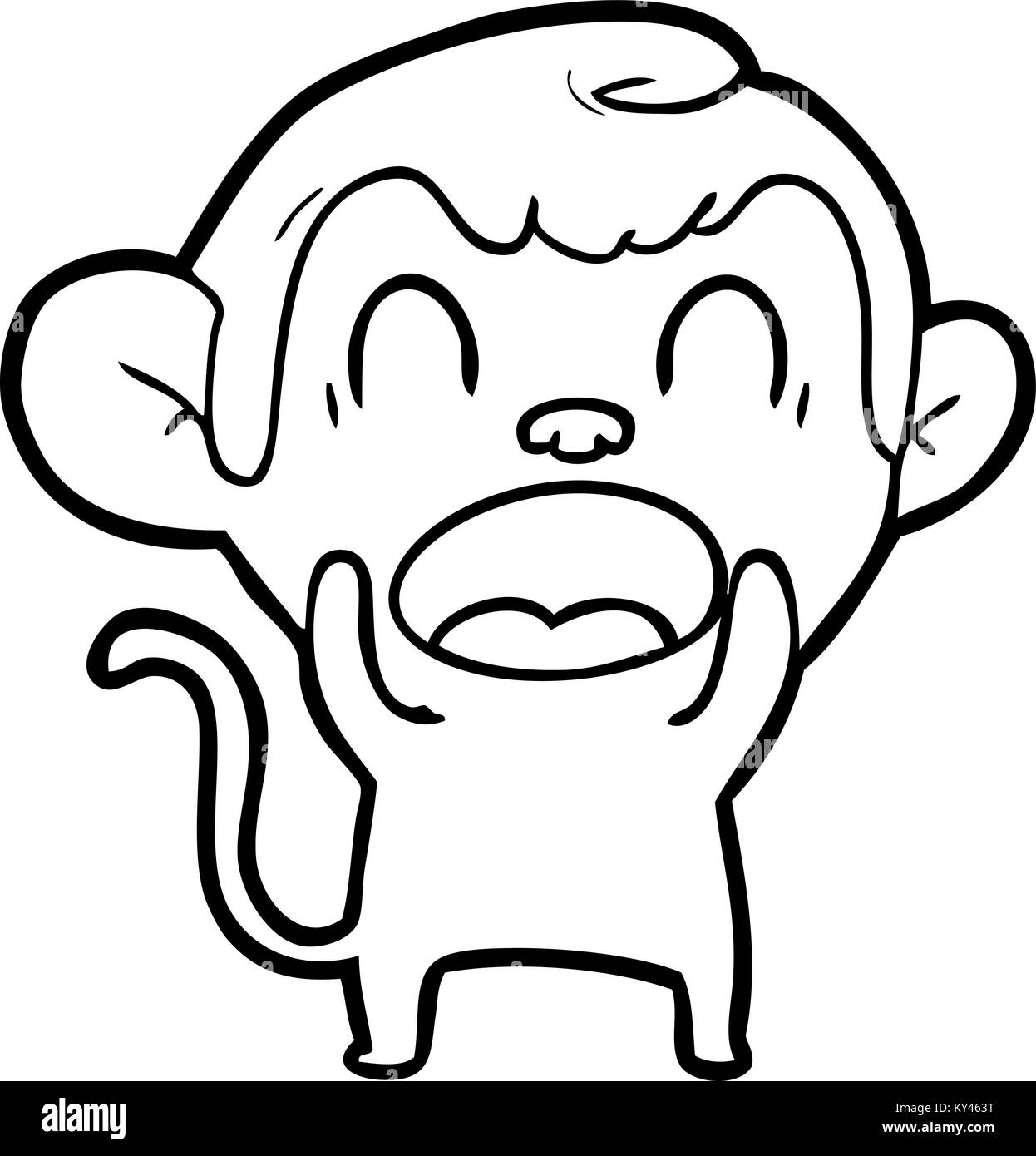 shouting cartoon monkey Stock Vector Image & Art - Alamy