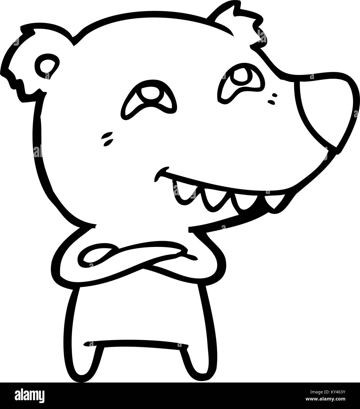 cartoon bear showing teeth Stock Vector Image & Art - Alamy