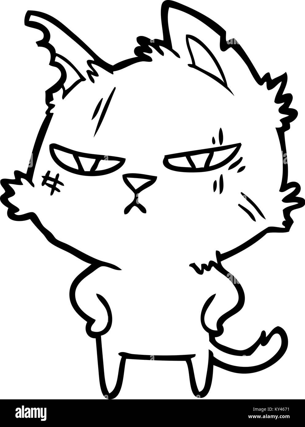 tough cartoon cat Stock Vector Image & Art - Alamy
