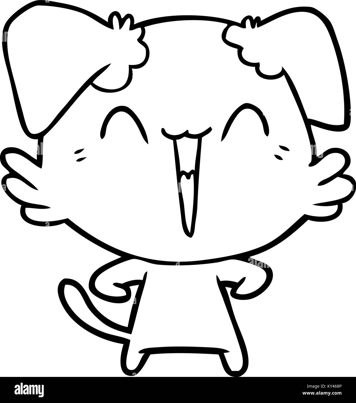 happy little dog cartoon Stock Vector Image & Art - Alamy