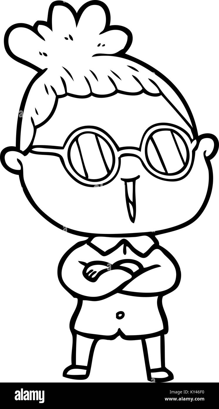 Cartoon character girl wearing Black and White Stock Photos & Images ...